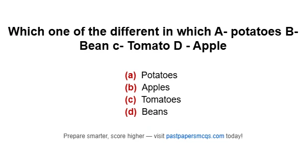 Food Classification | Past Papers MCQs
