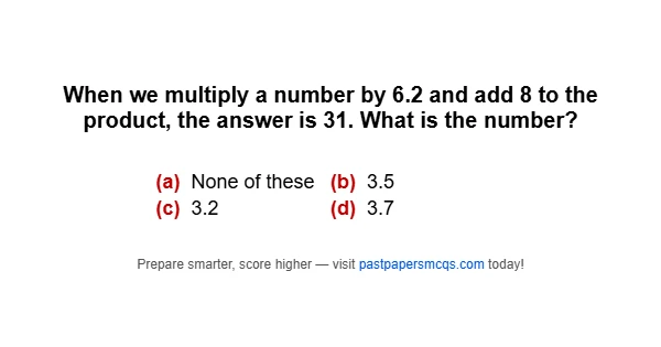 Number Calculation Problem Solving | Past Papers MCQs
