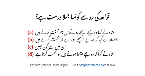 Correct Grammar And Language Usage Techniques | Past Papers MCQs
