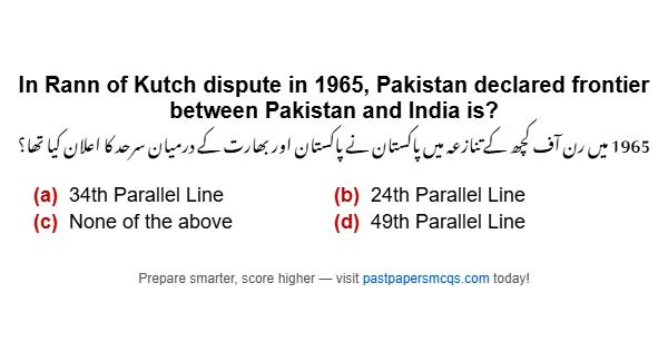International Border Disputes History | Past Papers MCQs