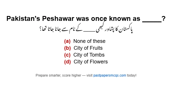 Ancient City Names | Past Papers MCQs