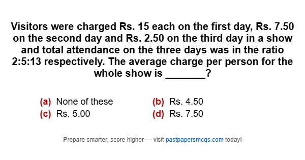 Average Calculation And Percentage Change | Past Papers MCQs