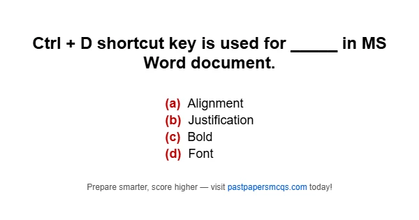 Microsoft Word Text Duplication Options | Past Papers MCQs
