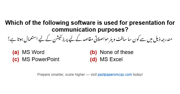Effective Presentation Software Tools | Past Papers MCQs