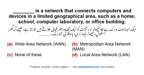 Local Area Network Characteristics | Past Papers MCQs