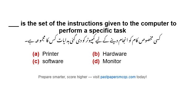 Computer Program and Instruction Set Overview | Past Papers MCQs