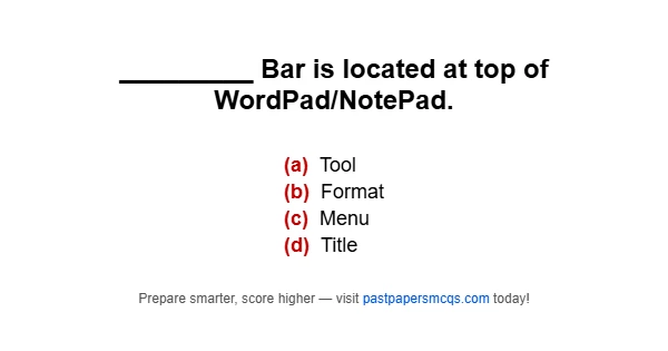 Word Processing Interface Elements | Past Papers MCQs