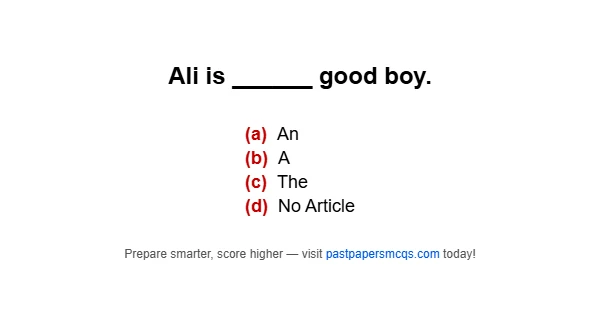 Adjective and Adverb Usage | Past Papers MCQs