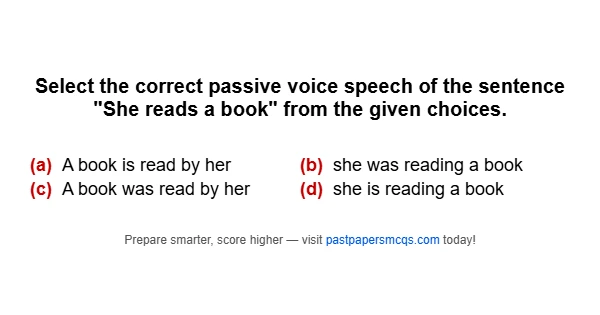 Grammar Exercise Instructions | Past Papers MCQs