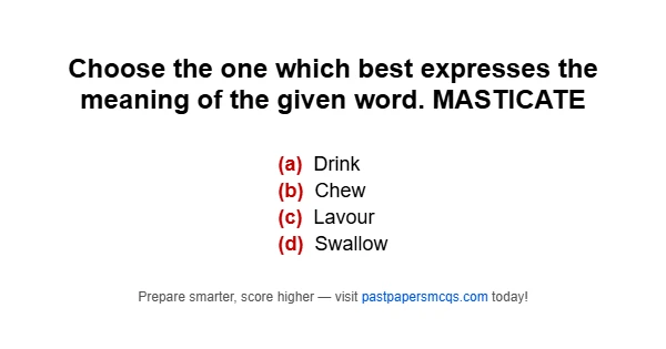 Word Meaning Analysis | Past Papers MCQs