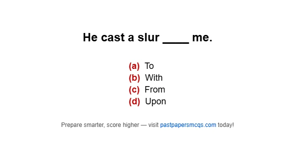 Defamatory Statements And Accusations | Past Papers MCQs