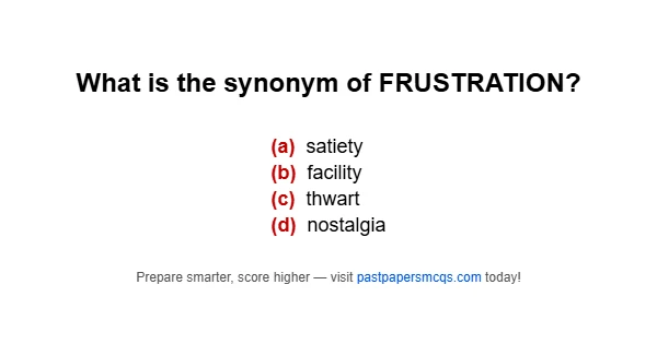The Synonym of FOIL is? | Past Papers MCQs