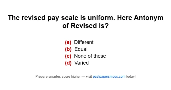 Pay Scale Evaluation Criteria | Past Papers MCQs
