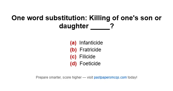 Filicide Psychological Condition Analysis | Past Papers MCQs