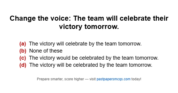 Celebrations and Victory Events | Past Papers MCQs