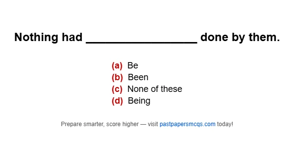 Past Perfect Tense Sentence Completion | Past Papers MCQs