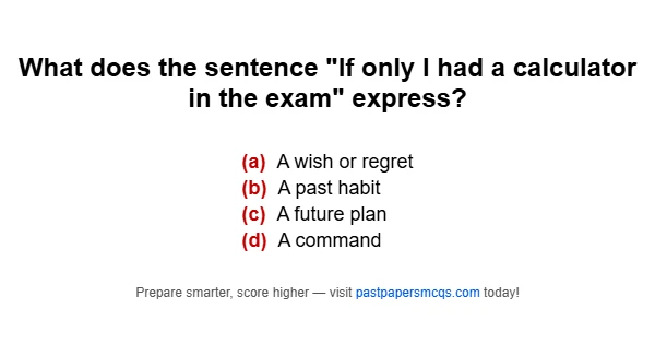 Sentence Meaning And Emotional Expression | Past Papers MCQs