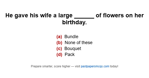 Gift Giving and Romantic Gestures | Past Papers MCQs
