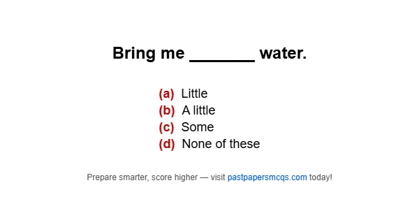 Basic Needs and Daily Requirements Assessment | Past Papers MCQs