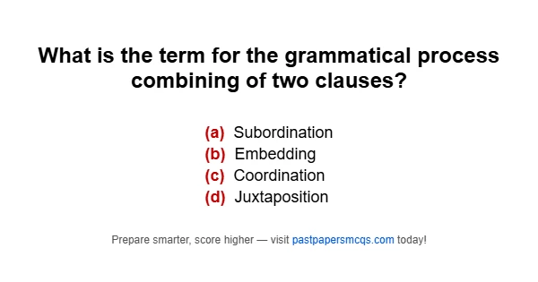Clauses and Phrases in Sentence Structure | Past Papers MCQs