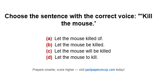 Active And Passive Voice Identification | Past Papers MCQs