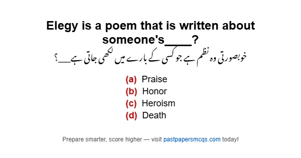 Poem Type and Theme Analysis | Past Papers MCQs