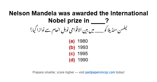 Nobel Peace Prize Winners List | Past Papers MCQs