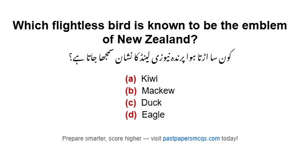 National Symbols and Emblems of New Zealand | Past Papers MCQs