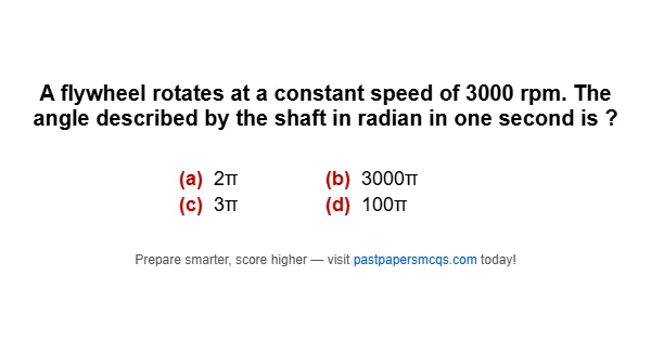 Rotational Kinematics and Angular Velocity | Past Papers MCQs
