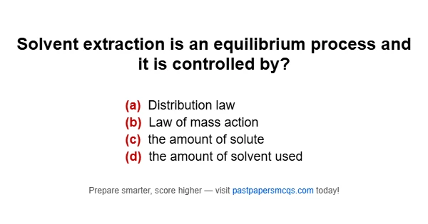 Solvent Extraction Principles | Past Papers MCQs