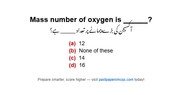 Atomic Mass Unit Calculations | Past Papers MCQs