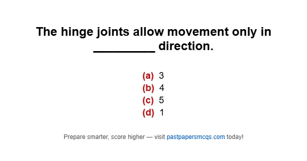 Joint Movement Types | Past Papers MCQs