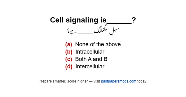 Cell Signaling Mechanisms | Past Papers MCQs