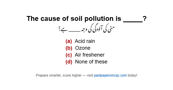 Soil Pollution Causes and Environmental Impact | Past Papers MCQs