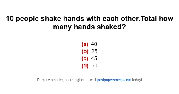 Handshake Problem Solving Strategy Guide | Past Papers MCQs