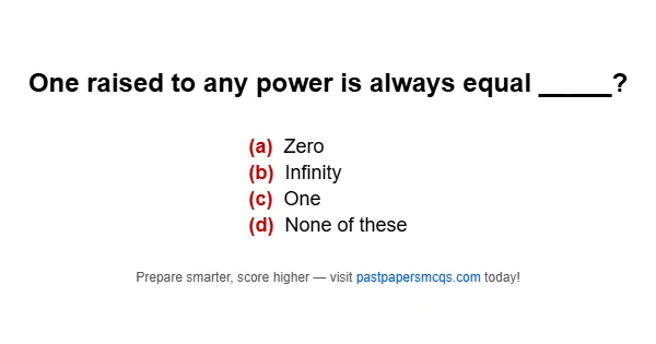 Exponentiation Property Understanding | Past Papers MCQs